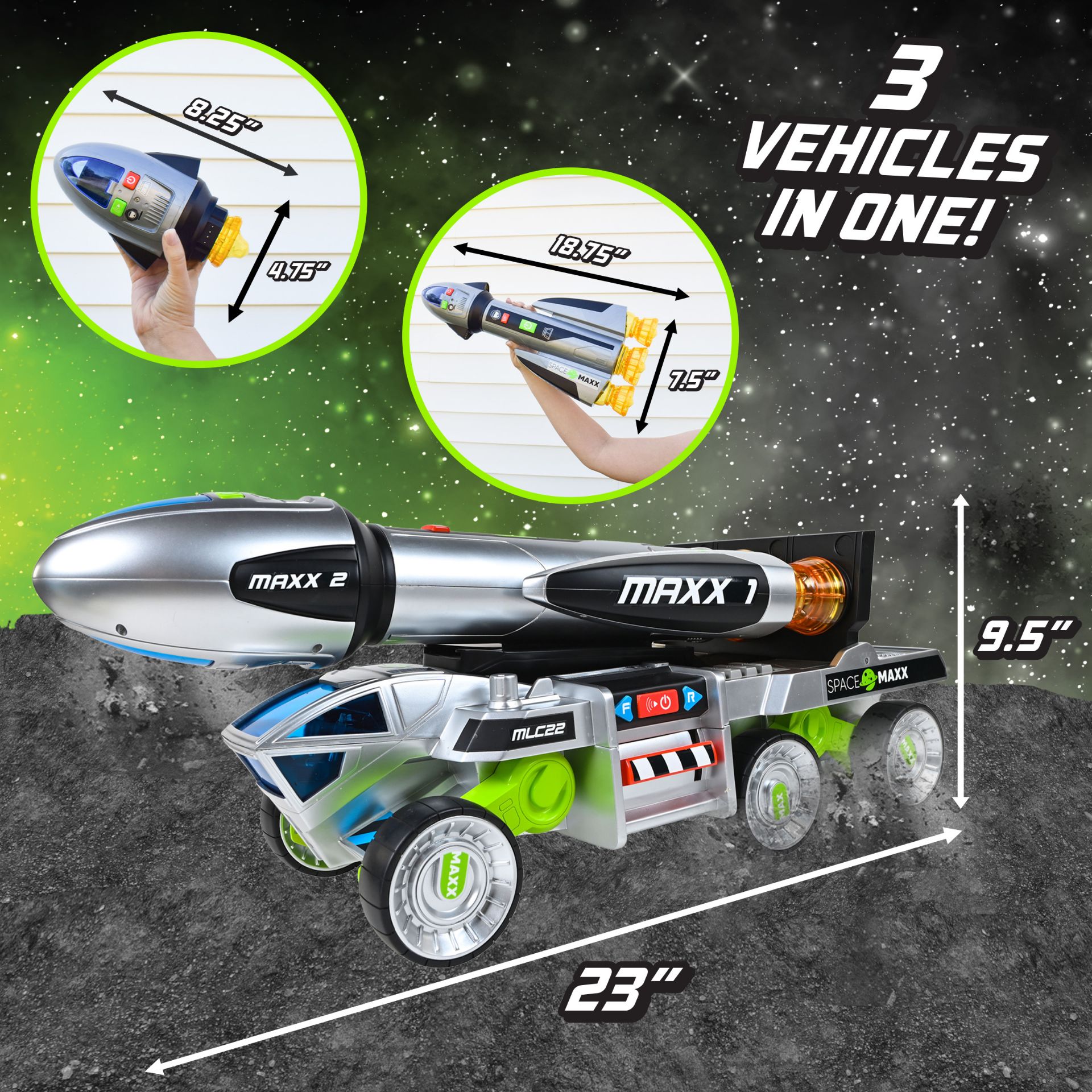 SunnyDays | MAXX ACTION 3-N-1 BLAST OFF BOOSTER ROCKET